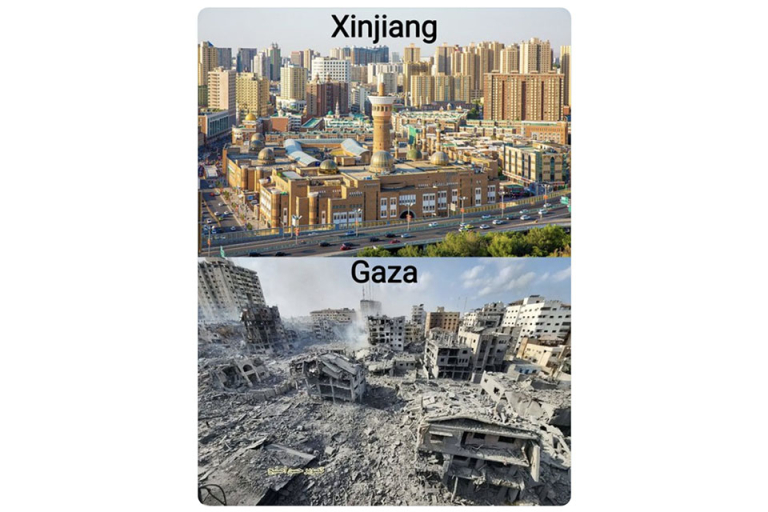 Chinese Meme Comparing Gaza and Xinjiang Goes Viral - The China-Global ...